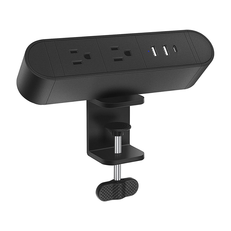 Desktop Clamp Power Strip with USB C,Aluminum Alloy Desk Clamp Power ...